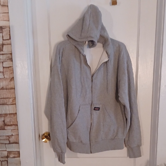 Dickies | Jackets & Coats | Dickies Gray Zipup Hooded Jacket Thermal ...